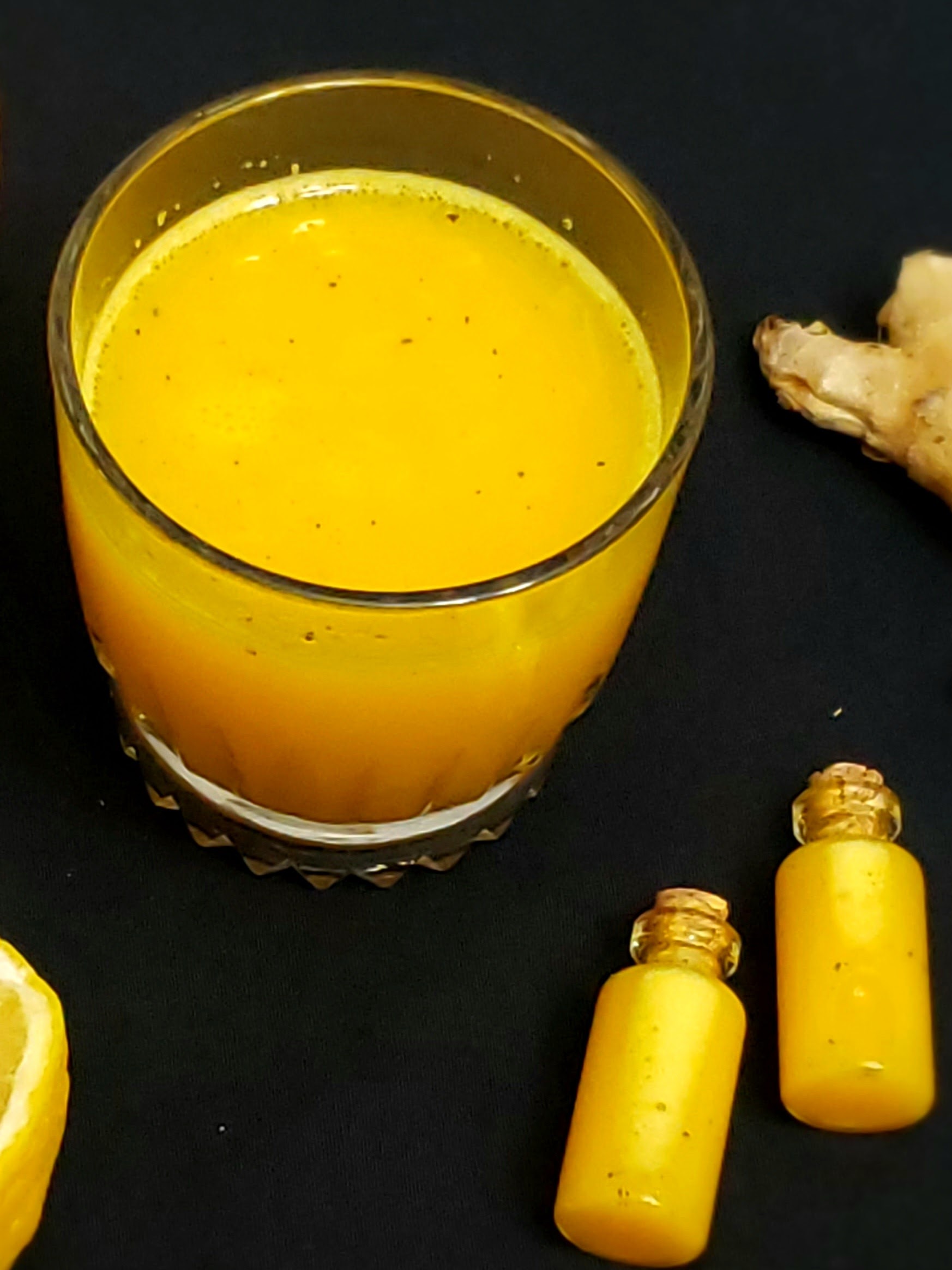 Lemon Turmeric Ginger Wellness Shots & Juice - Siri's Food Lab Sireesha