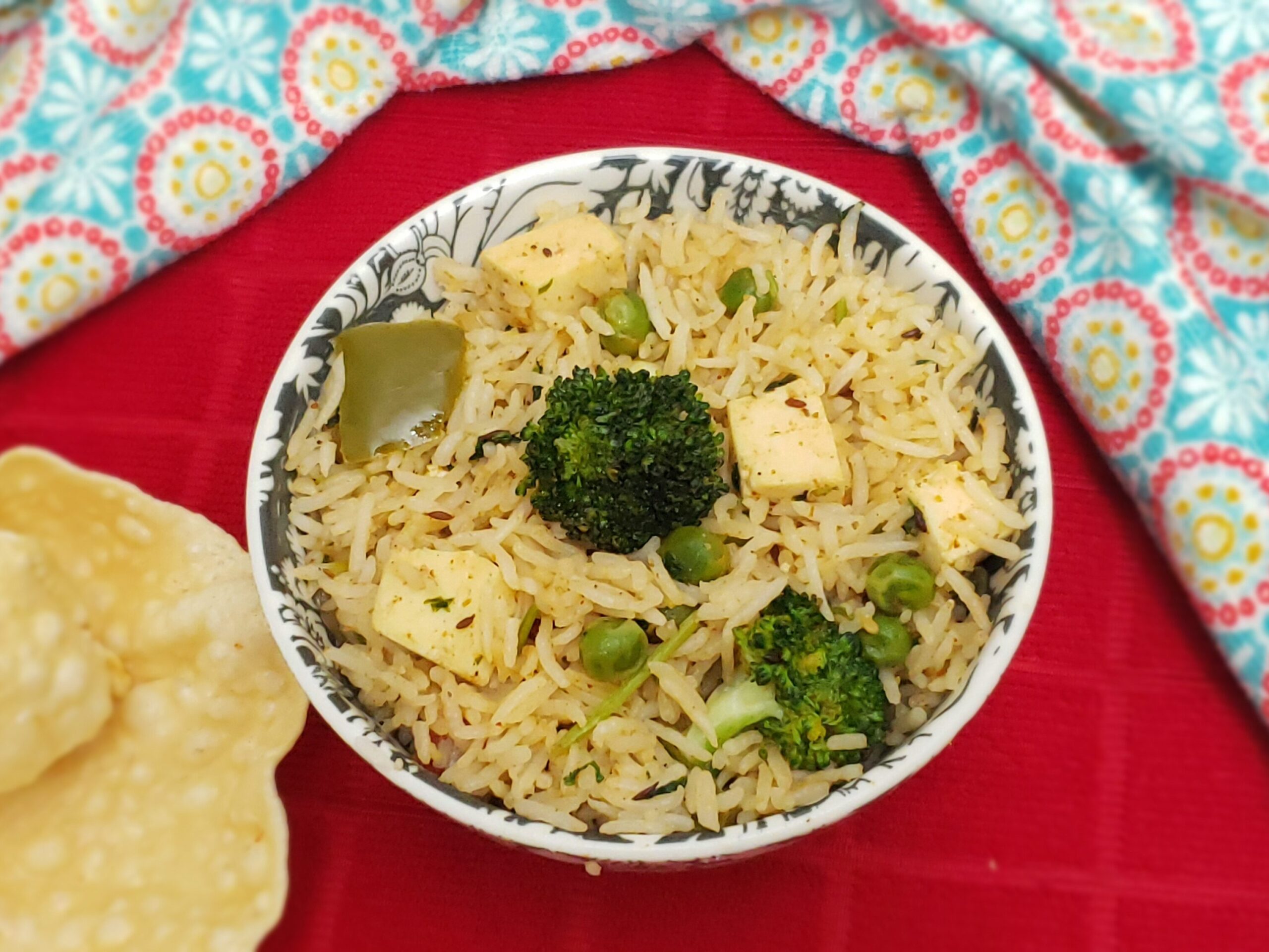 Peas Paneer Fried Rice - Siri's Food Lab