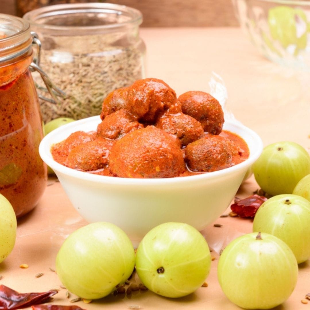 Traditional Amla Tamarind Pickle - Siri's Food Lab